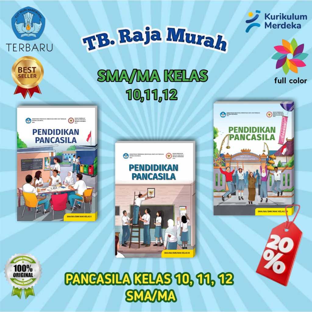 Jual BUKU SISWA PENDIDIKAN PANCASILA KELAS 10, 11, 12 SMA/MA KURIKULUM MERDEKA KEMENDIKBUD ...