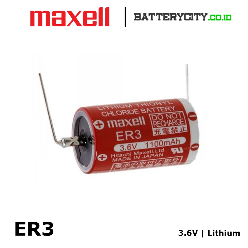 Jual Maxell Lithium ER3 3.6V ORIGINAL - Battery Baterai Lithium PLC ER3 ...