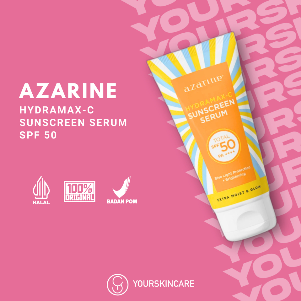 Jual Azarine Hydramax C Sunscreen Serum SPF 50 - 40ml [ORANGE] | Shopee ...