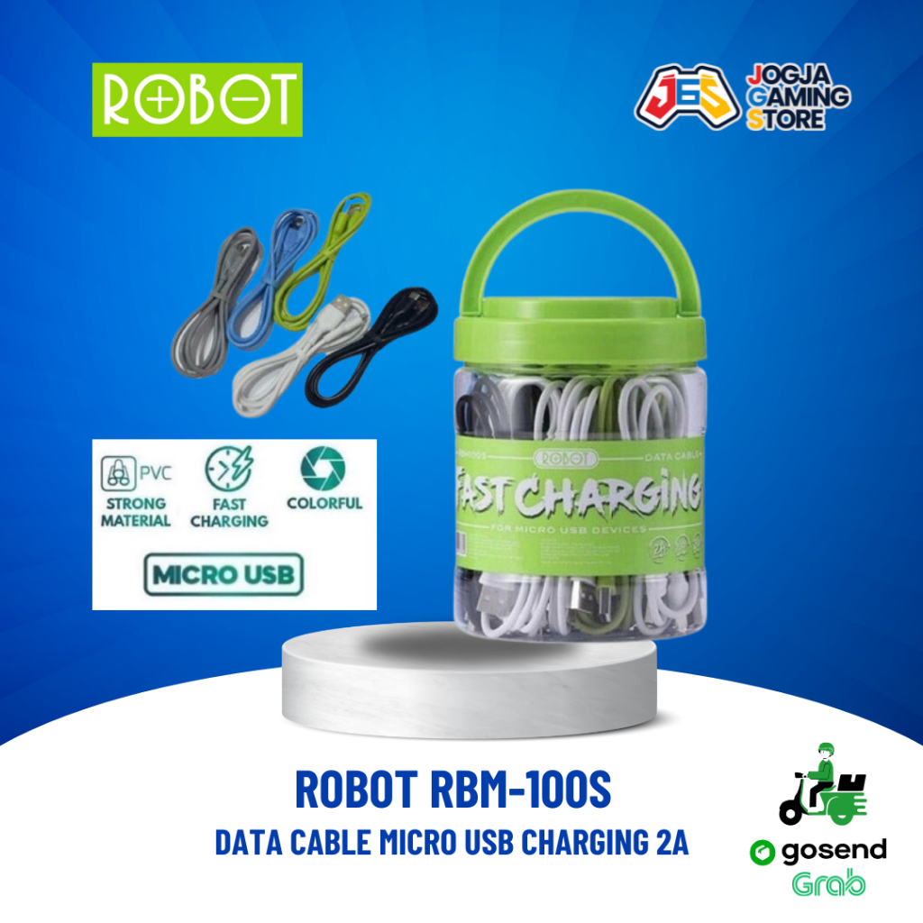 Jual Robot Kabel Data RBM100S Android Micro USB 1M Data Cable Original | Shopee Indonesia