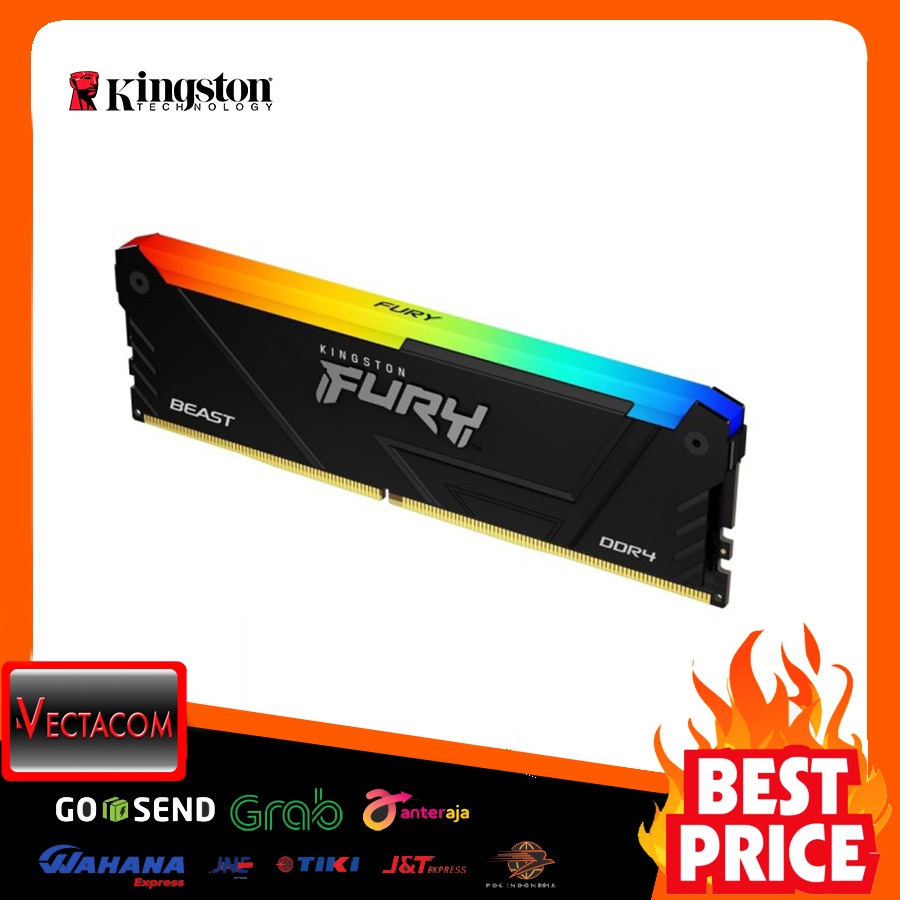 Jual RAM Kingston Fury Beast RGB DDR4 16GB (1x16GB) 3200MHz - Single Channel | Shopee Indonesia