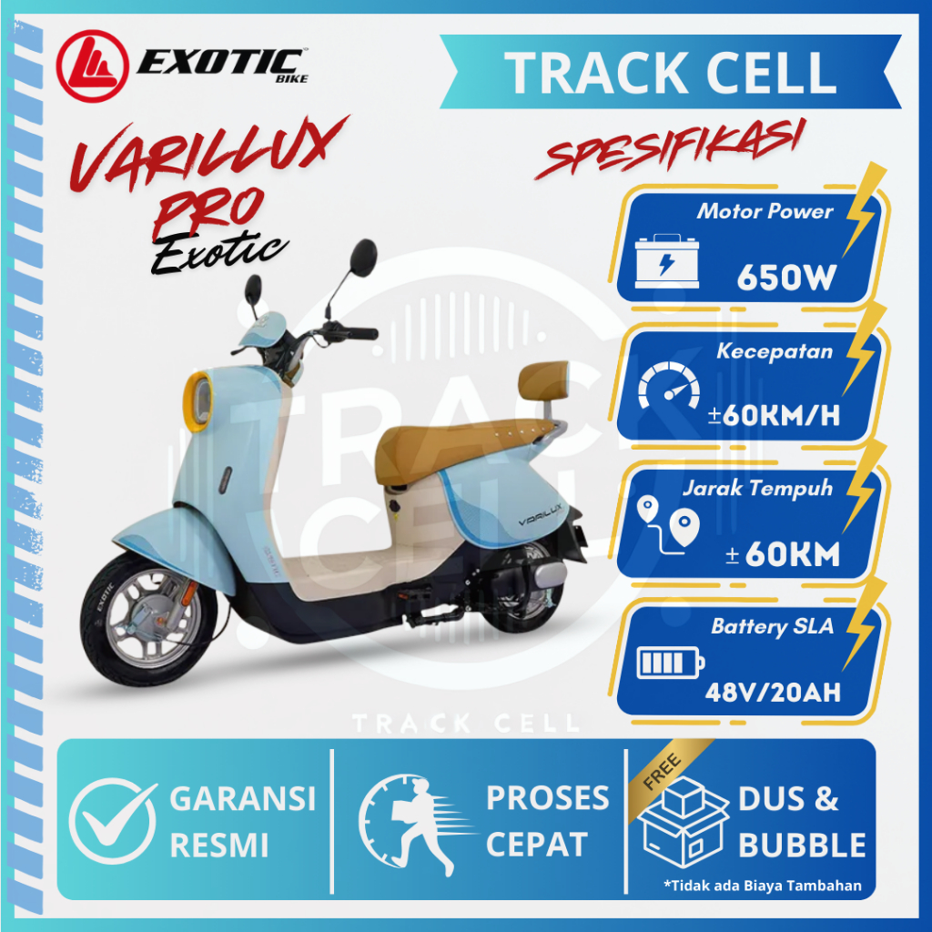 Jual Sepeda Listrik EXOTIC Varilux PRO NFC 650 Watt 48v/20Ah Garansi ...
