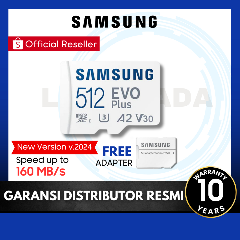 Jual Samsung Micro SD EVO PLUS 512GB 160 MB/s PRO PLUS 180 MB/s Memory card MicroSD SDXC Kartu ...