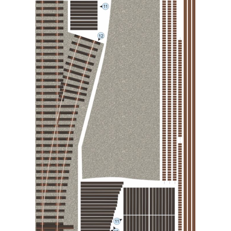 Jual Lembaran pola papercraft track/rel kereta 3D skala 87 (3OP-G10 ...