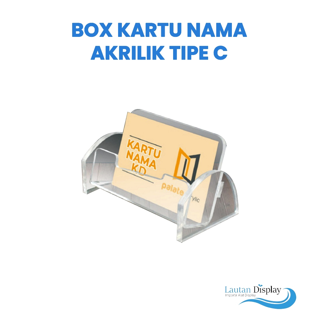 Jual Box Kotak Stand Akrilik Tempat Kartu Nama Meja acrylic name card ...