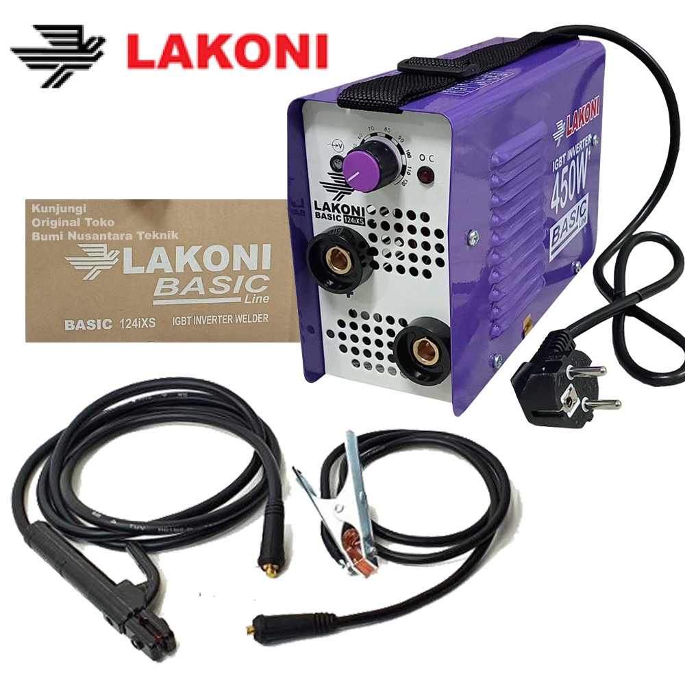 Jual HANYA HARI INI !! LAKONI BASIC 124IXR MESIN LAS LAKONI 450watt IGBT MMA INVERTER SET TANG ...