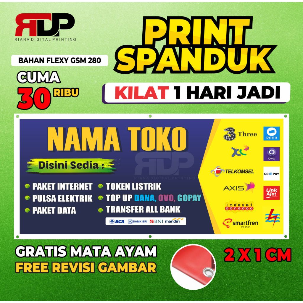 Jual Spanduk Pulsa Spanduk Konter Pulsa Banner Konter Banner Murah Spanduk Murah Cetak Spanduk ...