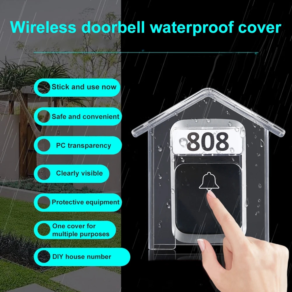Jual Cover Bel Rumah Pelindung Tutup Kotak Bel Button Acrylic Rain ...