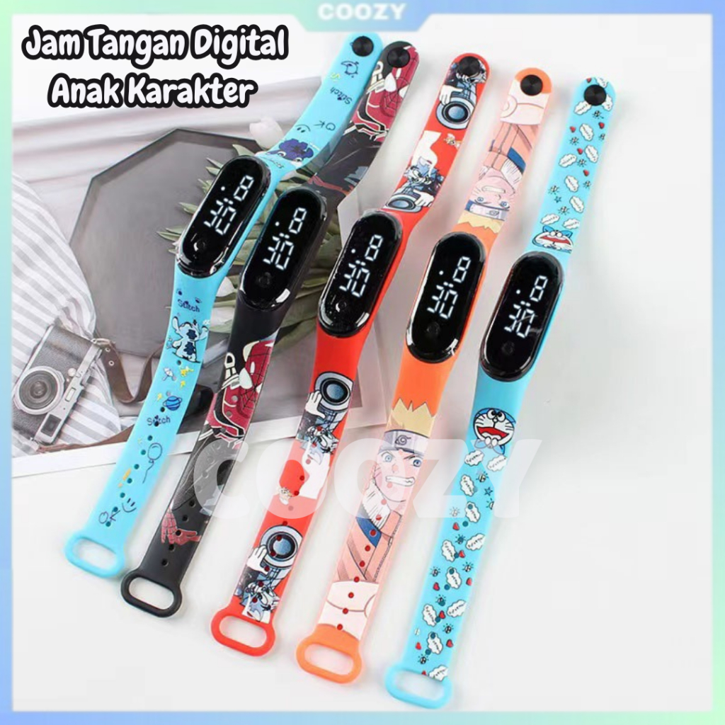 Jual Coozy Jam Tangan Digital Anak LED Touch Screen Motif Karakter ...