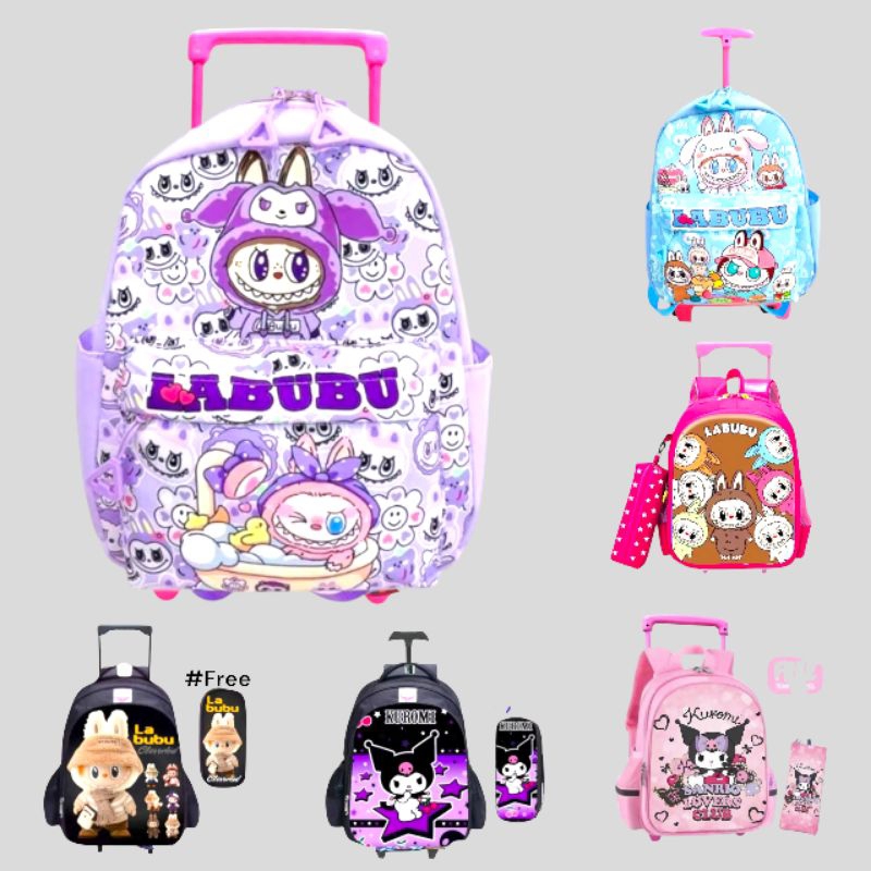 Jual STSProjeck Viral COD Tas Dorong Ransel Trolly Sekolah Anak Perempuan TK Motif Karakter ...