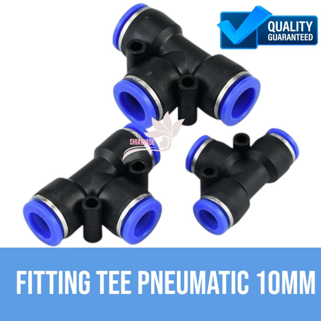 Jual TEE 10MM FITTING PNEUMATIC TEE selang 10mm x 10mm x 10mm | Shopee ...