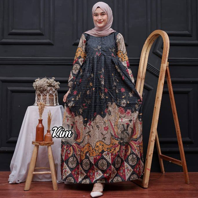 Jual dress merah Hati maroon Gamis kekinian 2024 desain modern dan ...