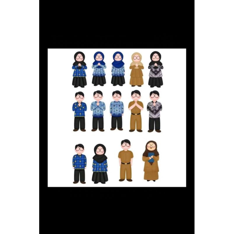 Jual Topper Bucket Hari Guru/ topper hari guru karakter 3D | Shopee ...