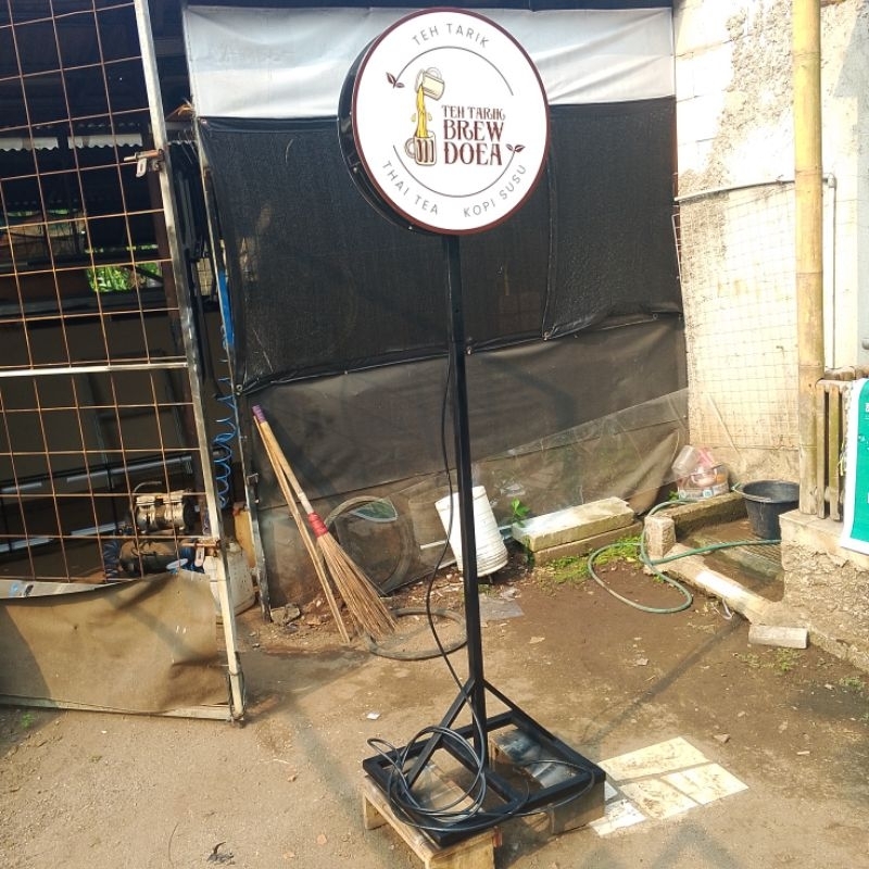 Jual NEON BOX 2SISI BULAT + TIANG | Shopee Indonesia