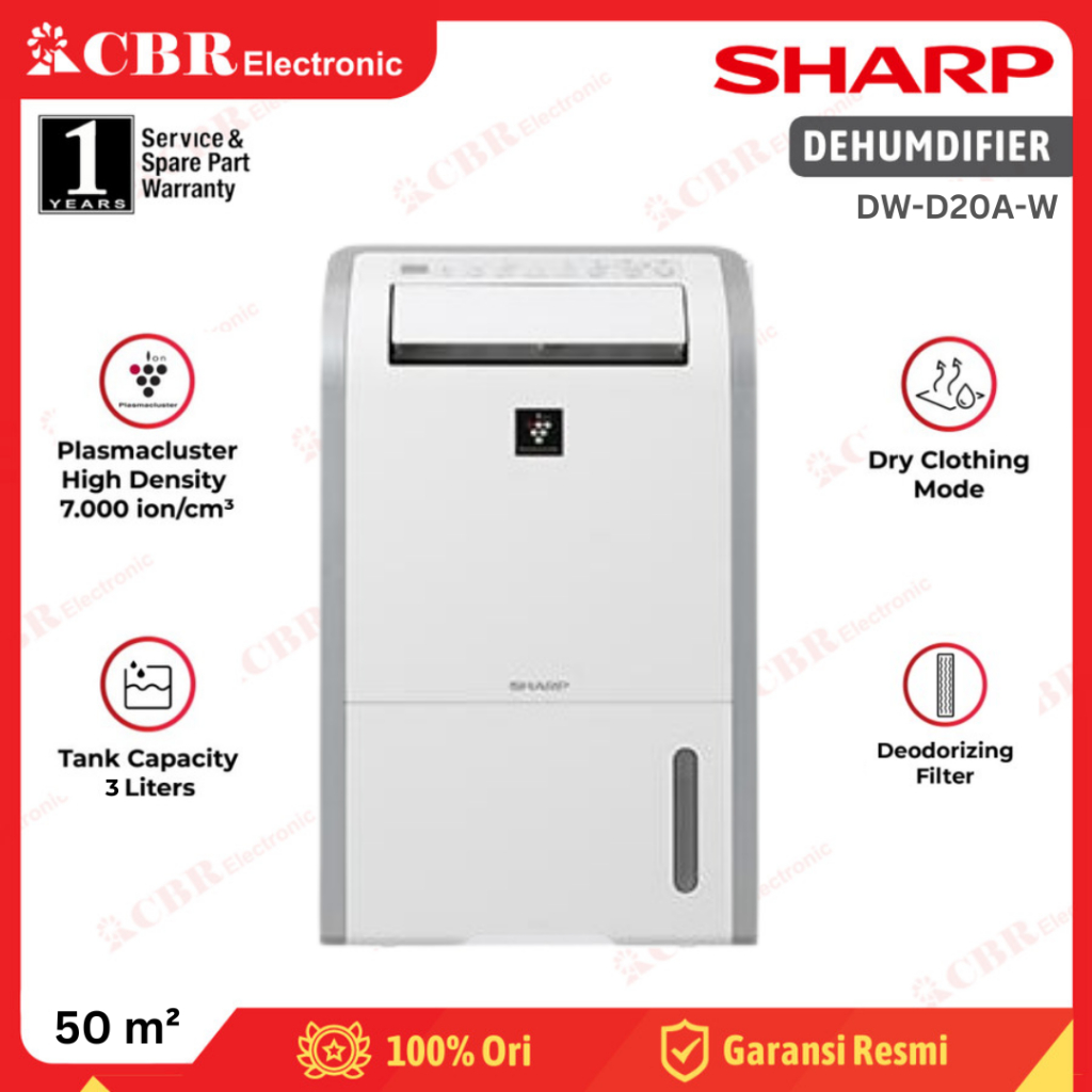 Jual Dehumidifier SHARP DW-D20A-W / 50m2 - Ion Plasmacluster | Shopee Indonesia