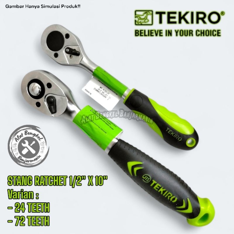 Jual STANG RATCHET "TEKIRO" 1/2"X10" GG.KARET VARIAN|| SETANG KUNCI SOK ...