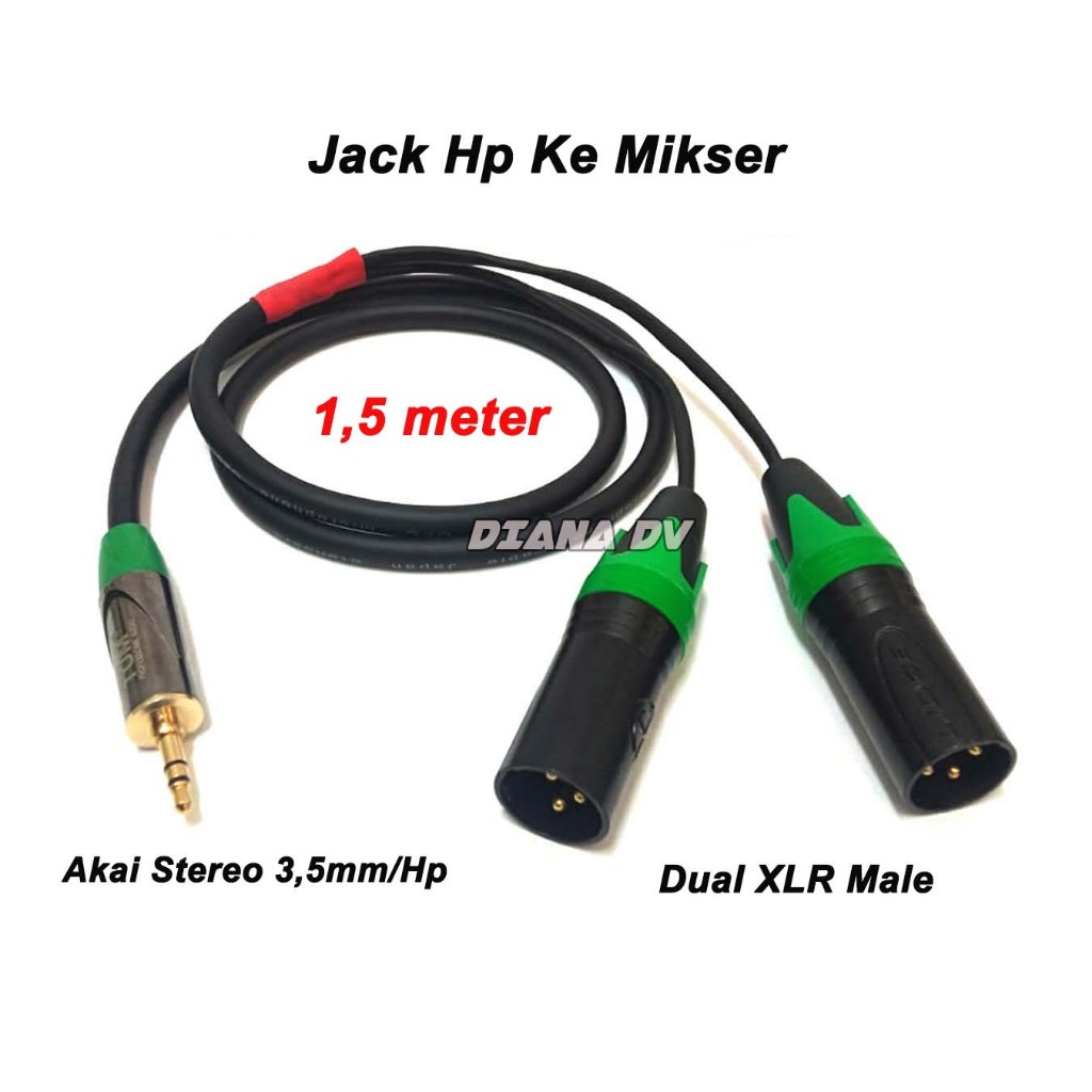 Jual Kabel Jack Akai Mini Stereo 3,5mm to Dual RCA Panjang 1,5 meter ...