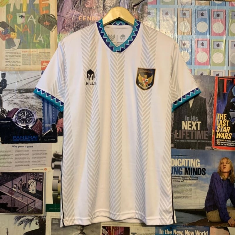 Jual JERSEY KOSTUM TIMNAS INDONESIA 2022 MILLS PUTIH | Shopee Indonesia