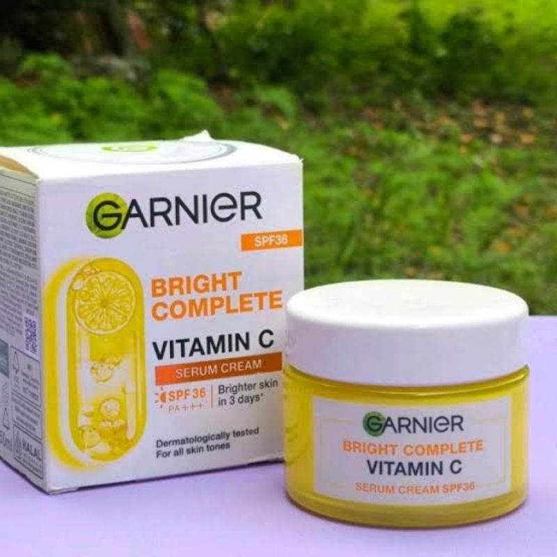 Jual Garnier Bright Complete Vitamin C Serum Cream Spf 36 PA+++ 50 ML | Shopee Indonesia