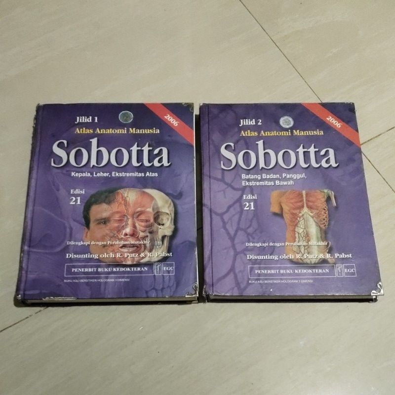 Jual 2 BUKU ORI SOBOTTA ANATOMI JILID 1 DAN 2 EDISI 21 TAHUN 2006 ...