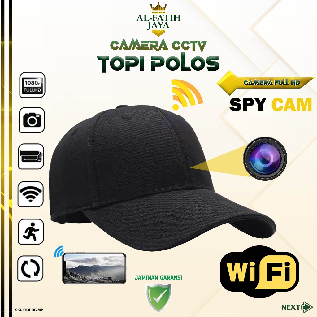 Jual Spycam Camera Topi Hidden Kamera Pengintai Mini Camcorder Memory ...