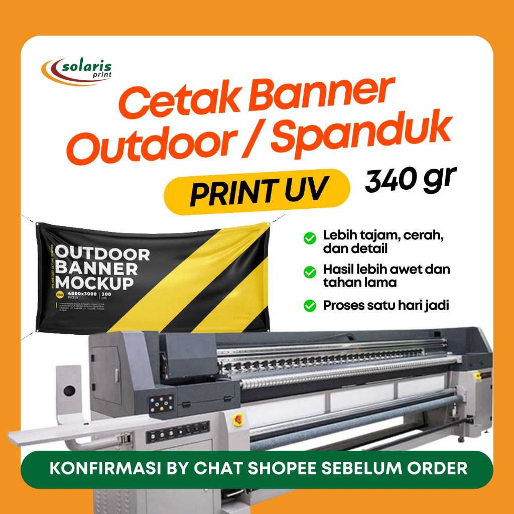 Jual [BANNER PRINT UV] CETAK BANNER BAHAN FLEXI 340 G | Shopee Indonesia