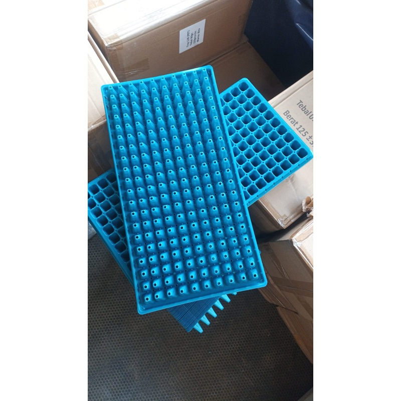 Jual Tray Semai BIRU Pot Tray Penyemaian Bibit Tanaman 32/50/72/105/128 ...