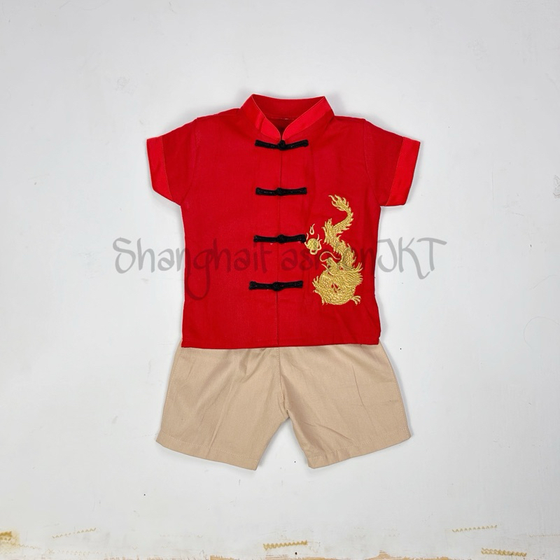 Jual Setelan Cheongsam Anak Premium ( Motif NAGA EMAS) | Shopee Indonesia