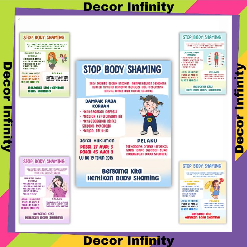 Jual Poster dinding STOP BODY SHAMING poster dinding sekolah edukasi ...