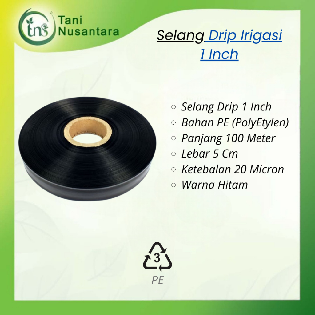 Jual Selang Drip 1 Inch 20 Micron 5cm Panjang 100 Meter – Cocok Tanaman Hortikultura ...