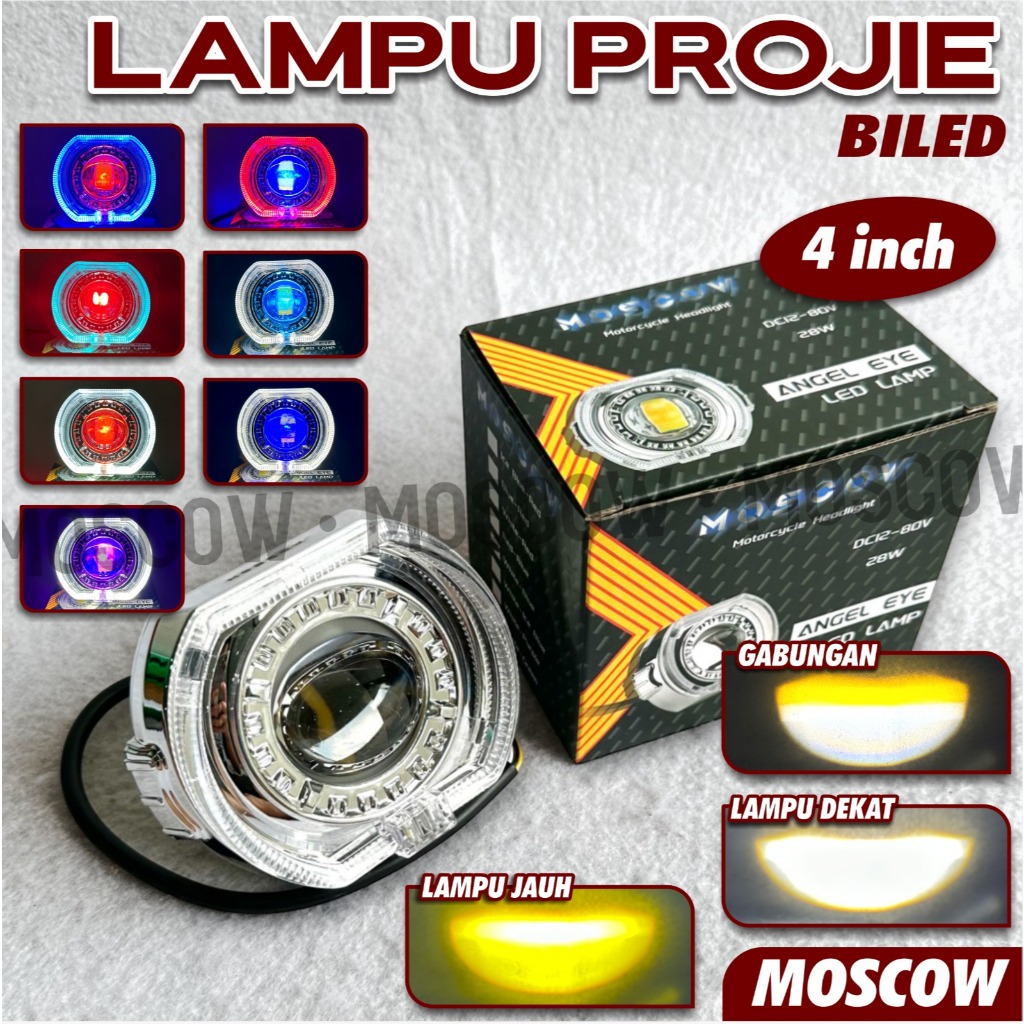Jual LAMPU TEMBAK BILED PROJIE 4INCH PNP 5 KABEL ORIGINAL MOSCOW LAMPU ...