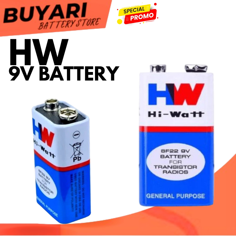 Jual OBRAL MURAH!! Baterai 9V Mic MICROPHONE HW High-Watt Batre Kotak ...