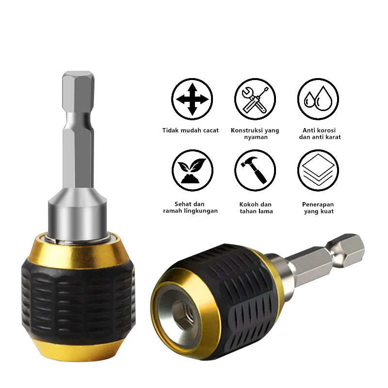 Jual SM88-A215 / Adaptor mata Bor Quick Change Chuck Heksagonal 60mm / Adapter Hexagonal Quick ...