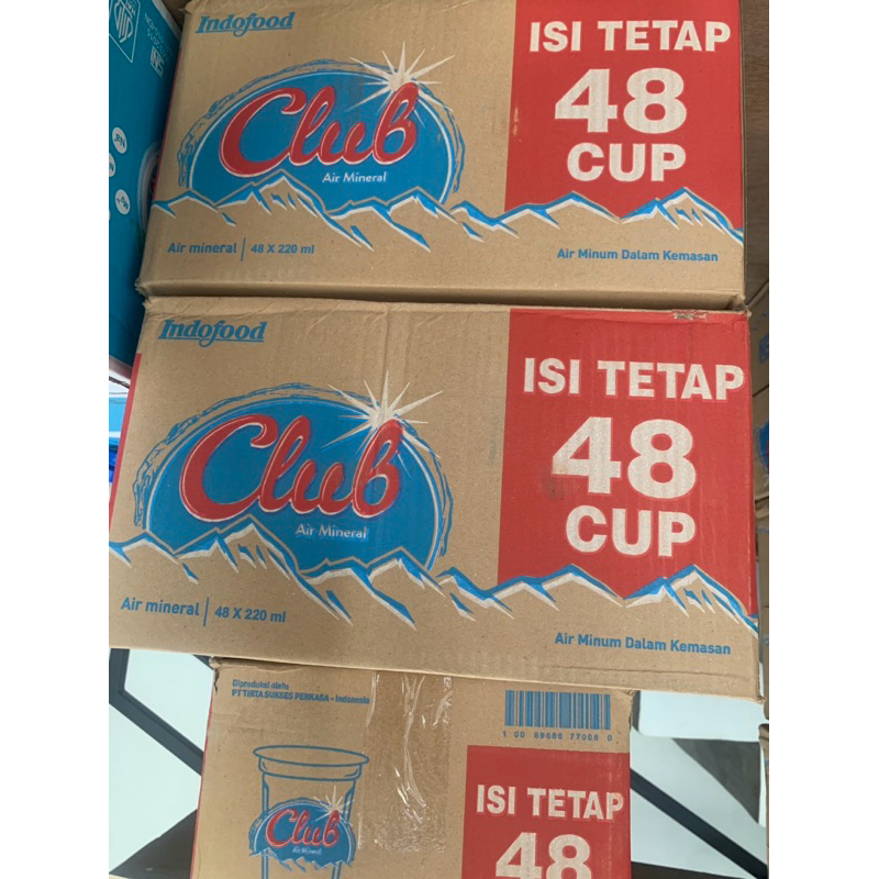 Jual Club Air Mineral Gelas 220ml 1 dus 48 cup | Shopee Indonesia
