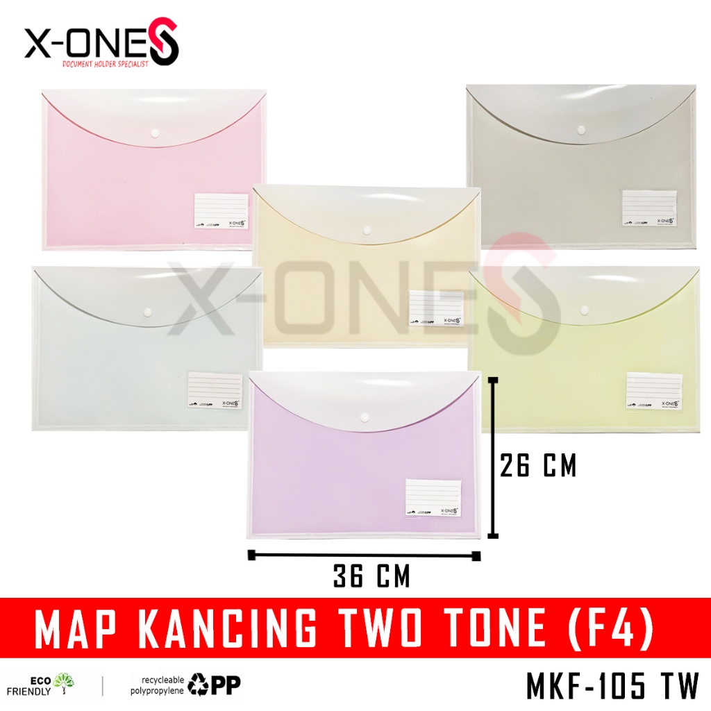 Jual X-ONE MAP KANCING 1 TWO TONE F4 FC FOLIO PASTEL & DOFF KOMBINASI 2 ...