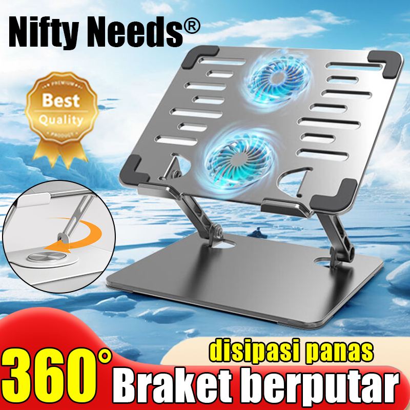 Jual 【Bantalan beban 50Kg】stand laptop Rotasi 360 °Portable Laptop Stand Adjustable Height Heat ...