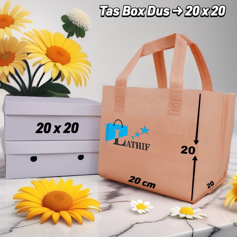 Jual ( 12 PCS ) Tas Box Dus pres 20x20 | Tas Kotak Nasi | Tas Box Hajatan Harga per Lusin ...