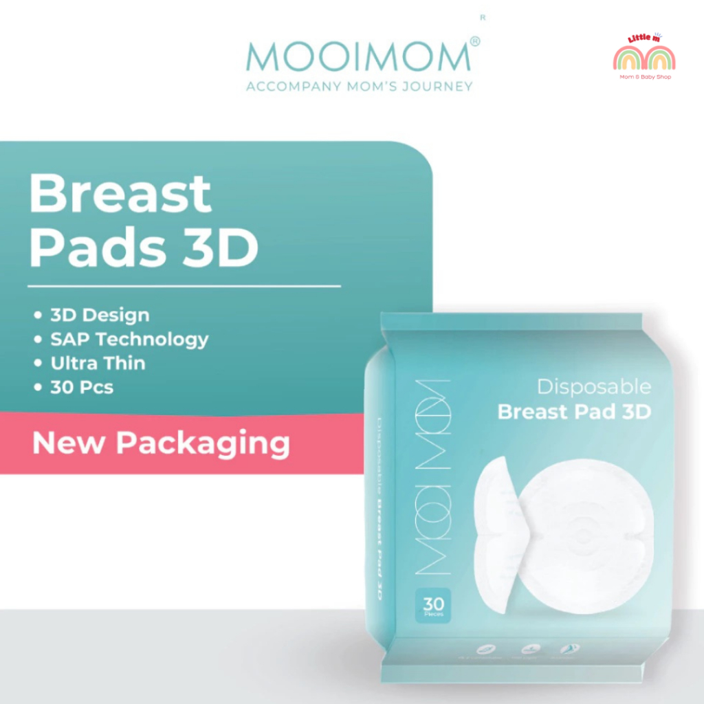Jual MOOIMOM Disposable Breast Pad 3D 30pcs - Penyerap ASI Sekali Pakai | Shopee Indonesia