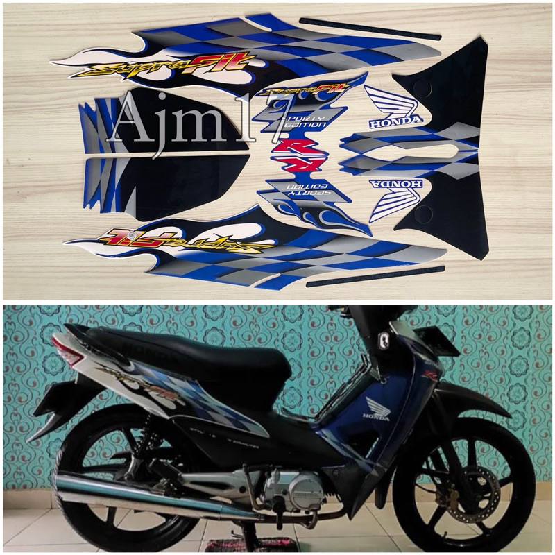 Jual STIKER STRIPING MOTOR SUPRA FIT CW 2006 BIRU PUTIH | Shopee Indonesia