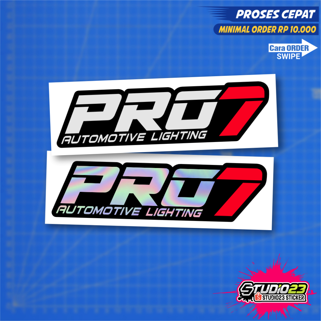 Jual Stiker PRO7 full warna Cutting Sticker PRO 7 hologram | Shopee ...