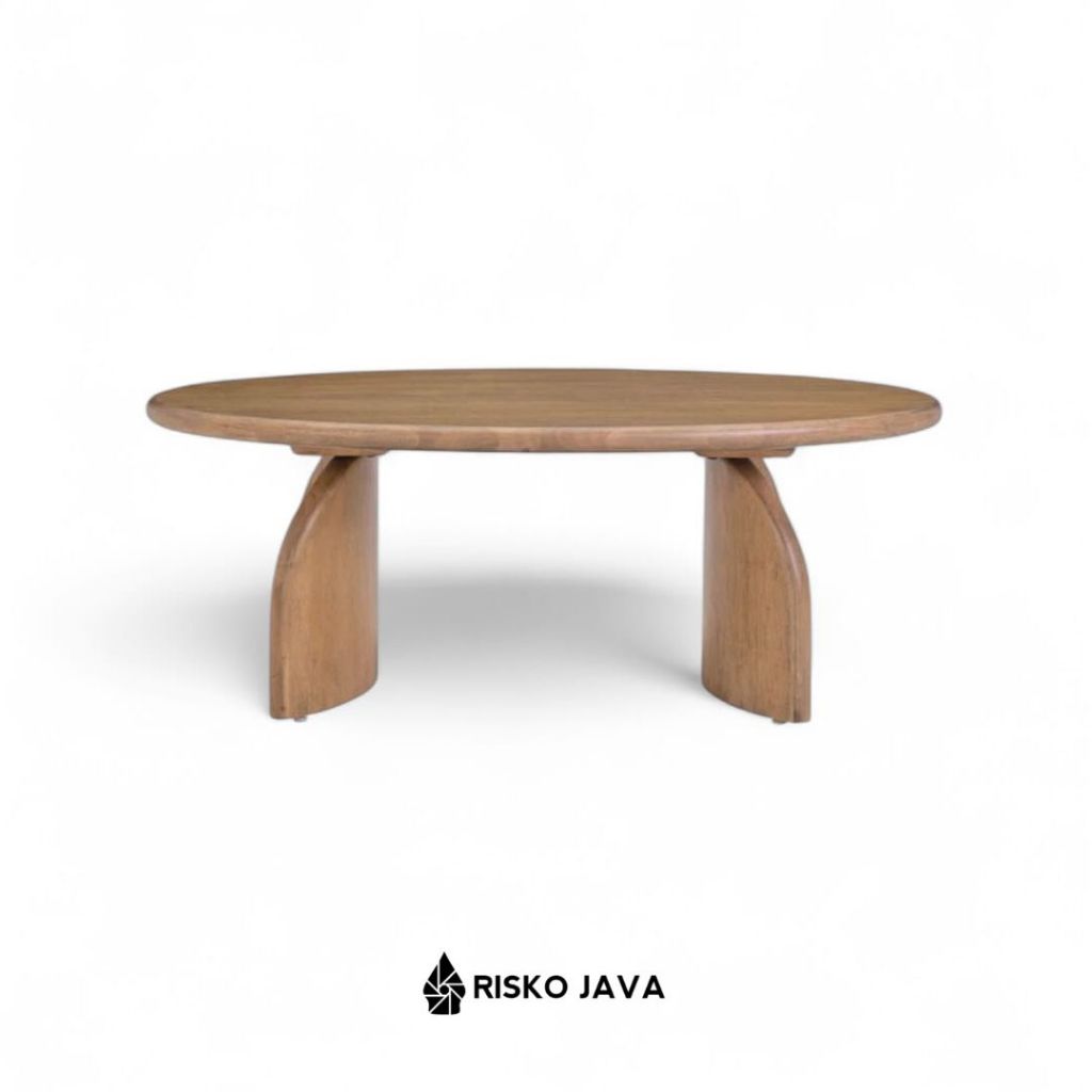 Jual Meja Ruang Tamu / Meja Oval Kayu Jati / Coffee Table Minimalis ...