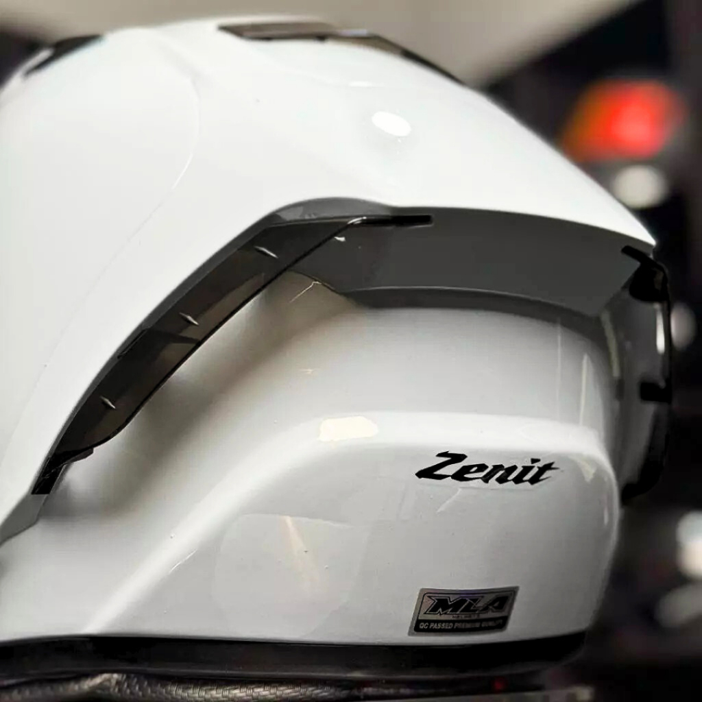 Jual MLA ZENIT Helm Half Face SNI Spoiler 3D - White Glossy | Shopee ...