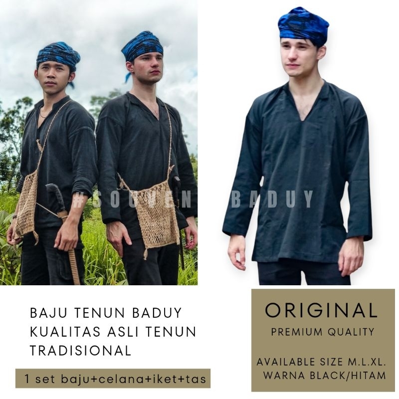 Jual Setelan baju adat baduy kualitas asli original tenun Gratis tas Koja baduy | Shopee Indonesia