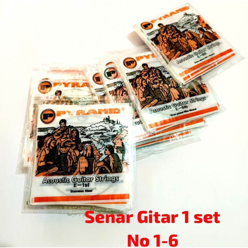 Jual Senar Gitar Strings Pyramid 1 Set (Nomor 1-6) | Shopee Indonesia
