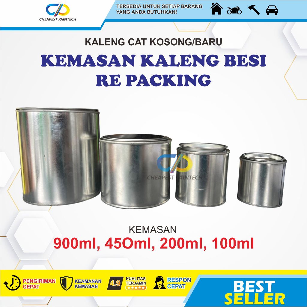 Jual Kaleng cat / Kaleng Kosong / Kaleng Baru Polos 100 CC,0 200cc (1/4 ...