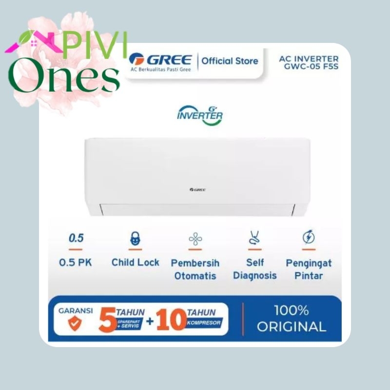 Jual GREE AC F5S INVERTER SERIES AIR CONDITIONER PENDINGIN RUANGAN ...