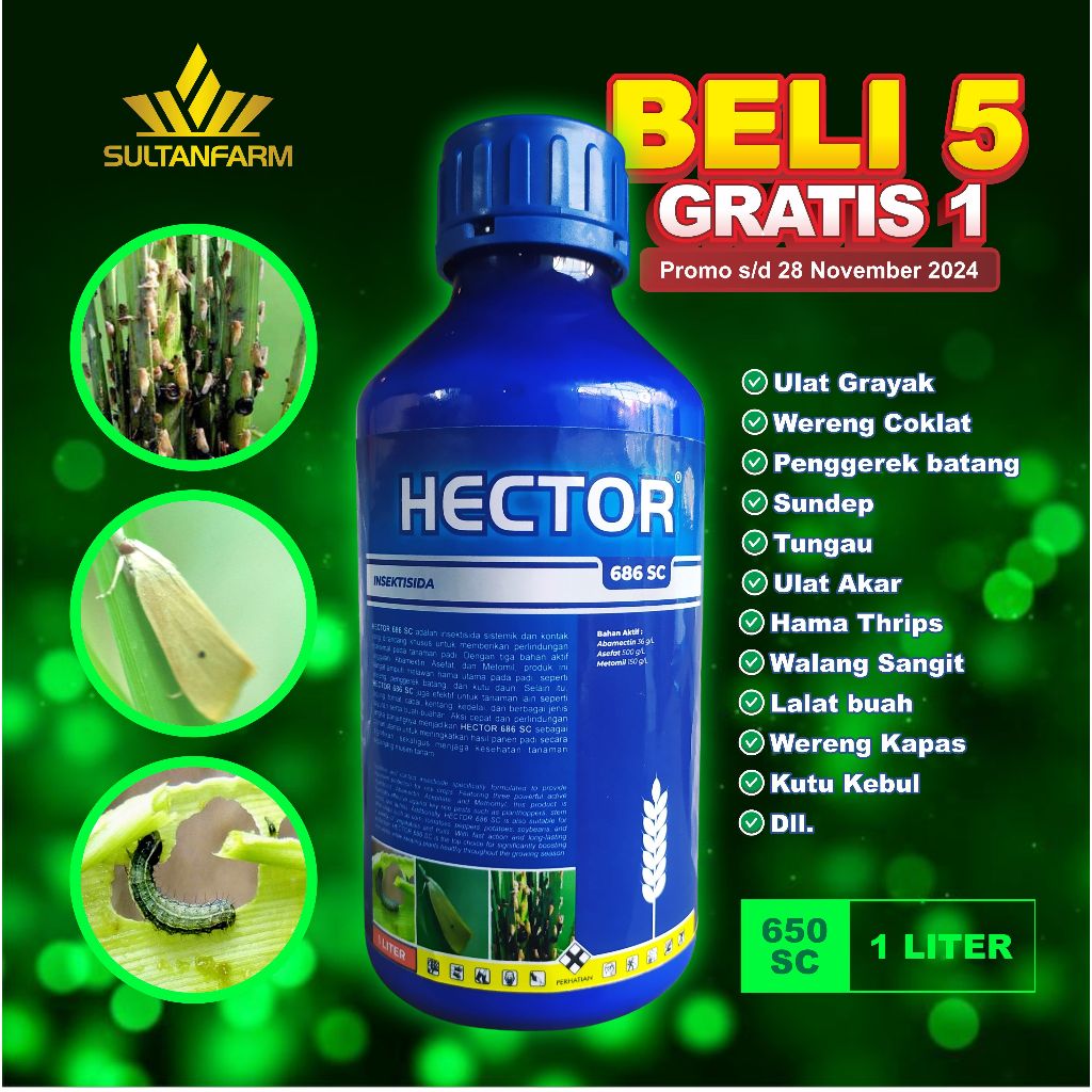 Jual HECTOR 686 SC - Insektisida Racun Ulat Dan Serangga Dengan B.A ...