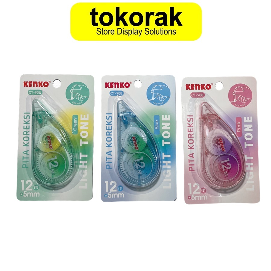 Jual CORRECTION TAPE KENKO 12 M X 5 MM CT-908 TIP EX TIPEX ROLL TIPE X ...