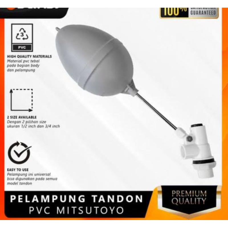 Jual Pelampung Bola PVC 1/2 3/4 1 inch Tandon Bak Air Toren Kran ...