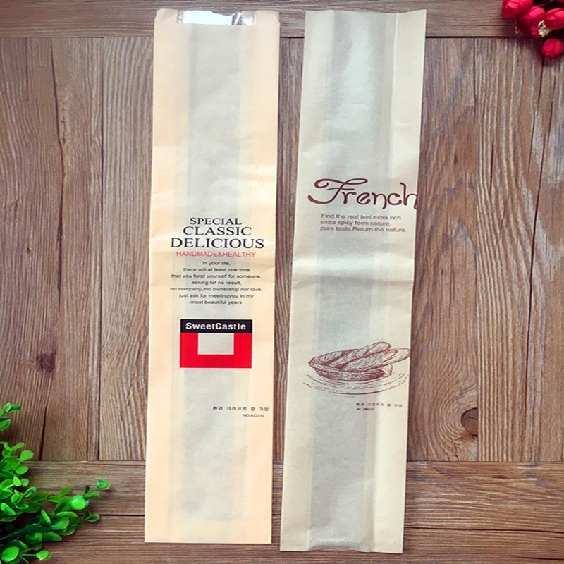 Jual Long baguette paper craft packaging / bungkus kertas roti panjang ...